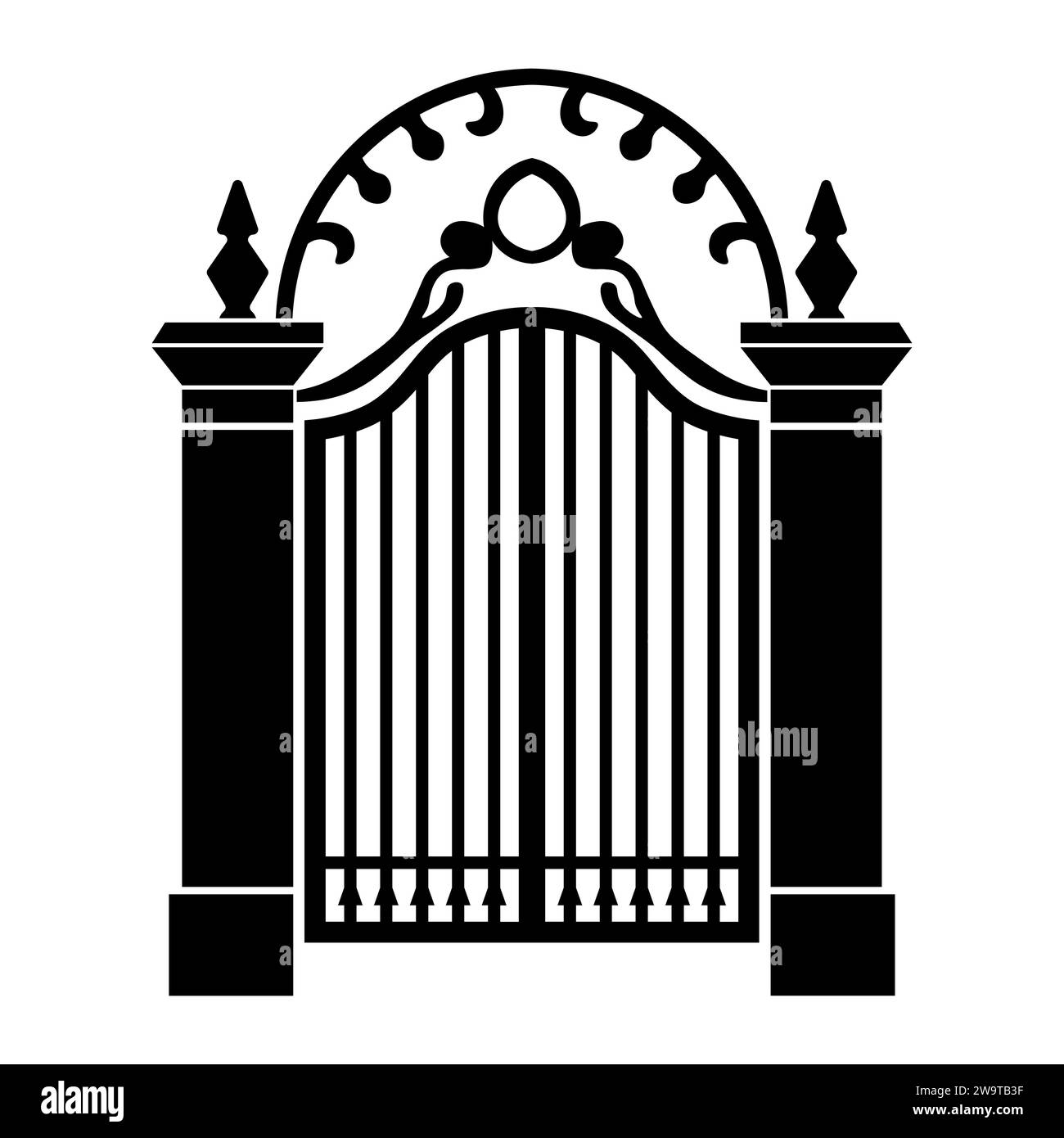 Garden sign entrance gate Black and White Stock Photos & Images - Alamy