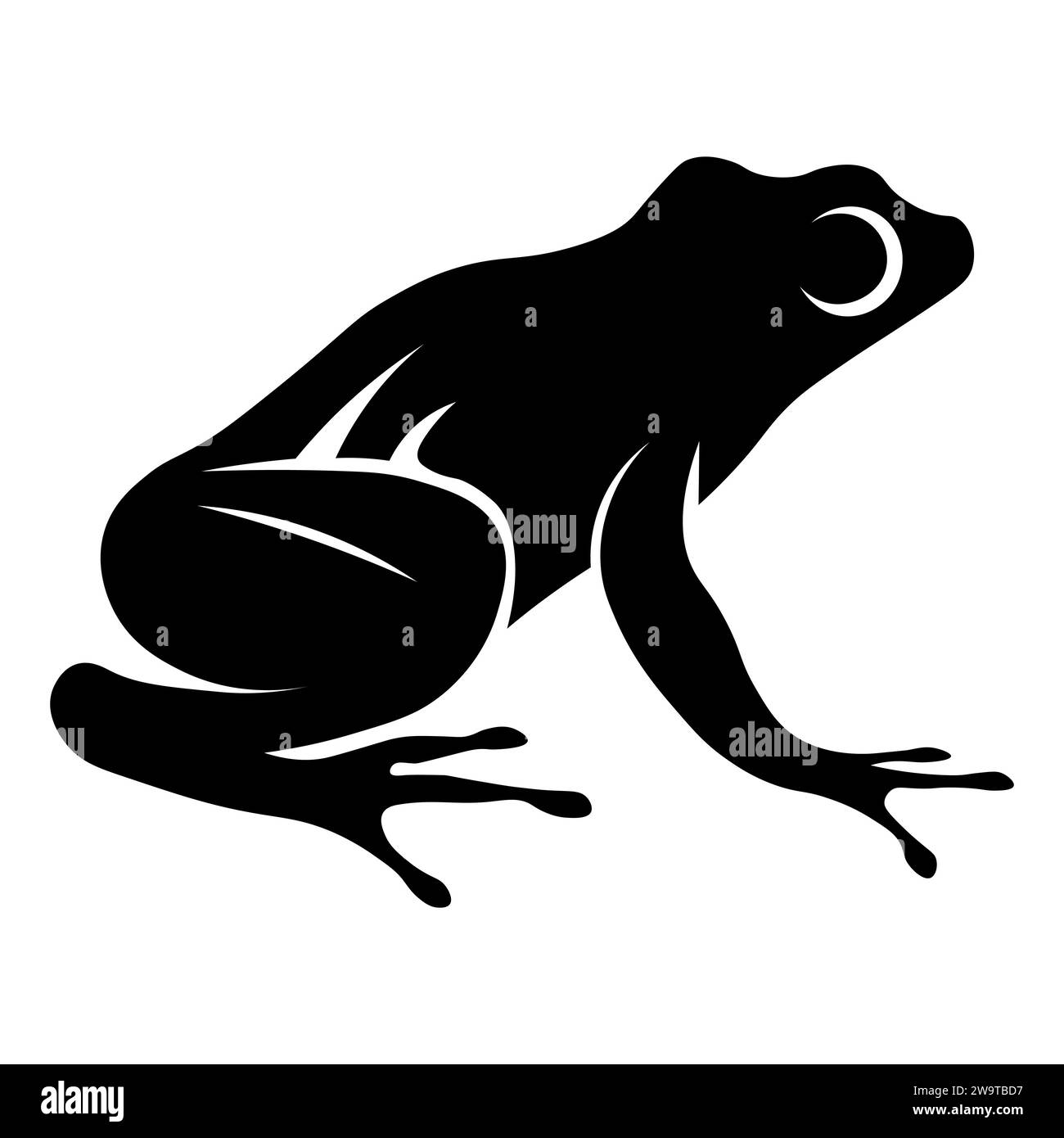 Frog black vector icon on white background Stock Vector Image & Art - Alamy