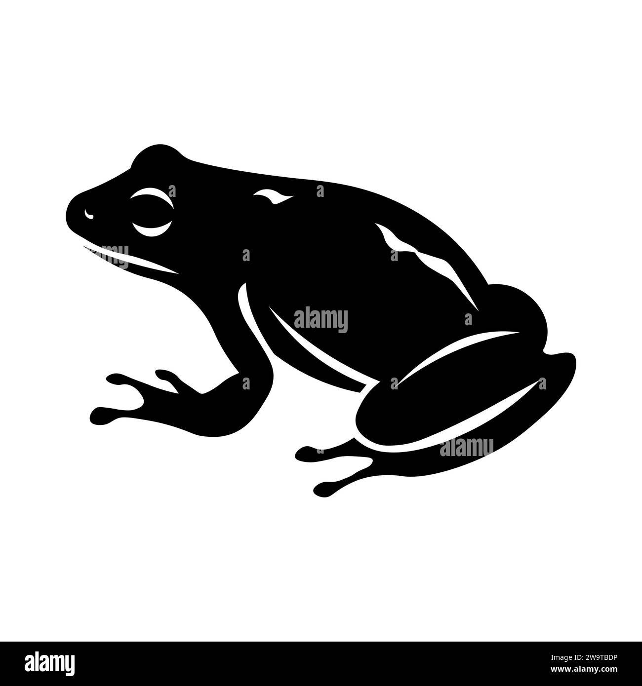 Frog black vector icon on white background Stock Vector Image & Art - Alamy