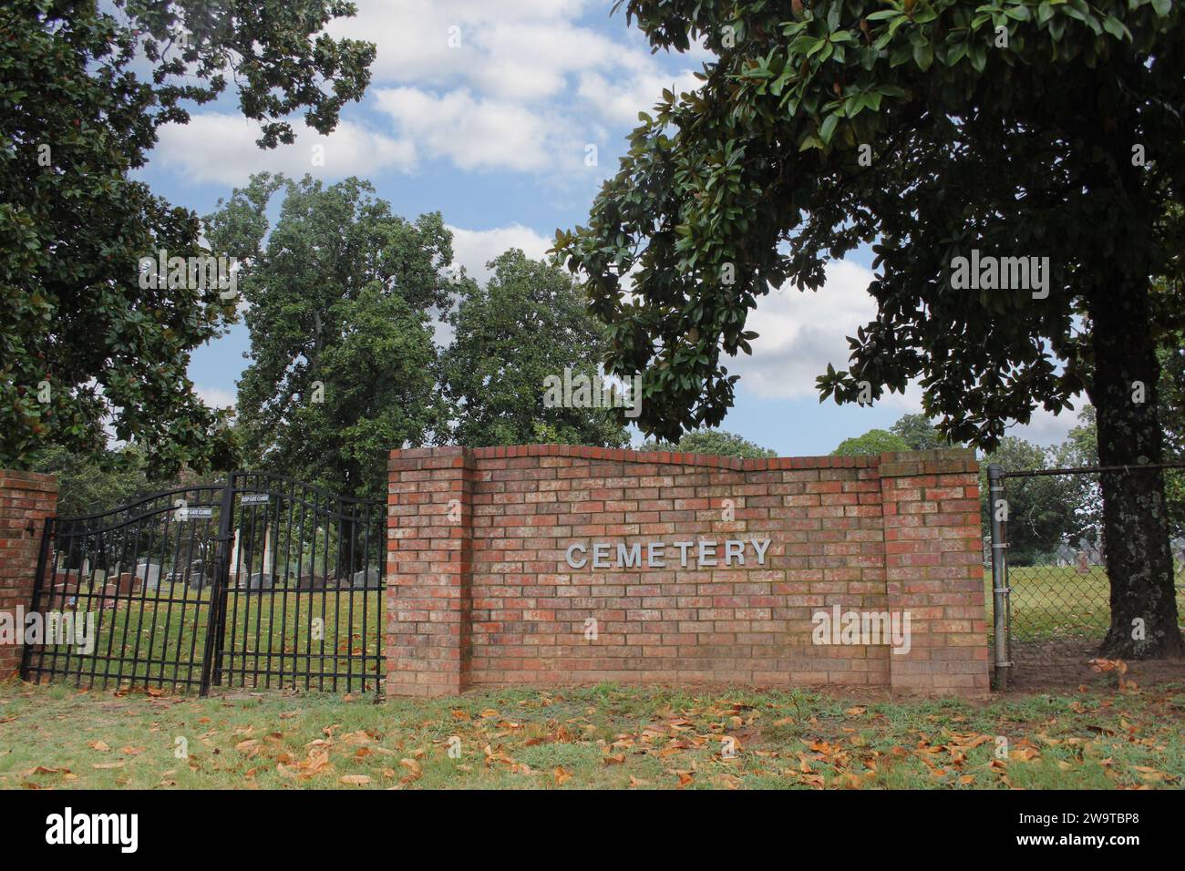 Cemetery Gate at Historic Cemetery in Rural East Texas. Larissa ...