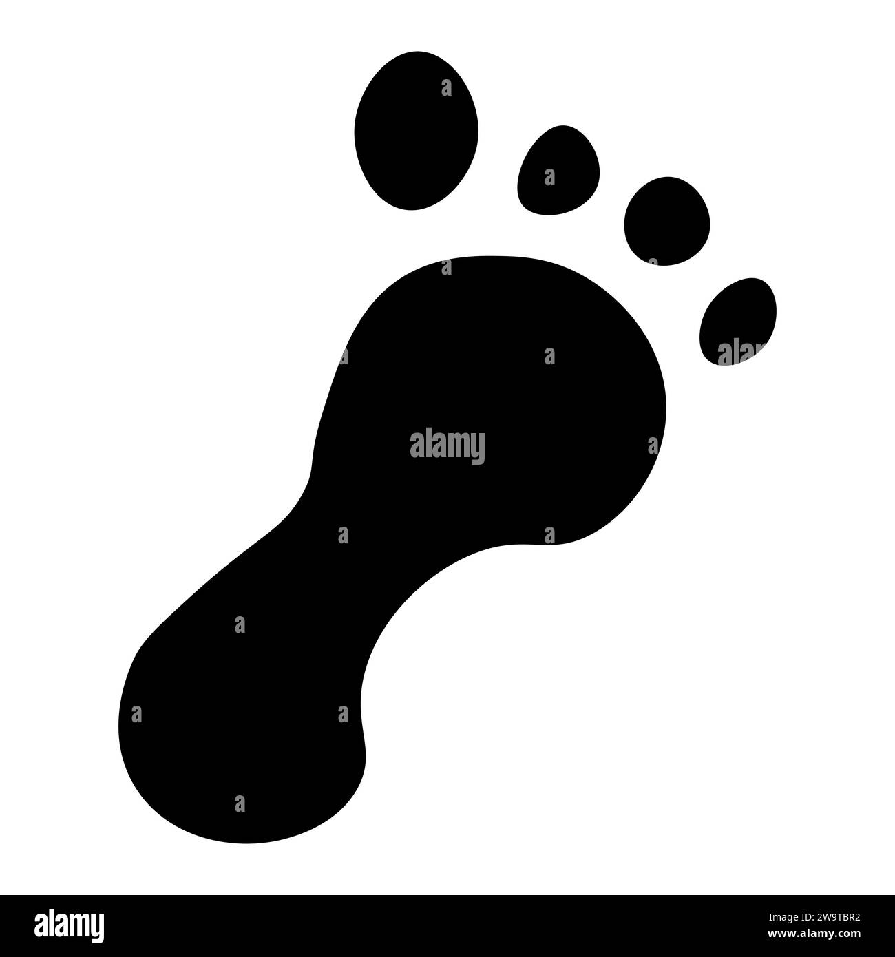 Foot black vector icon on white background Stock Vector Image & Art - Alamy
