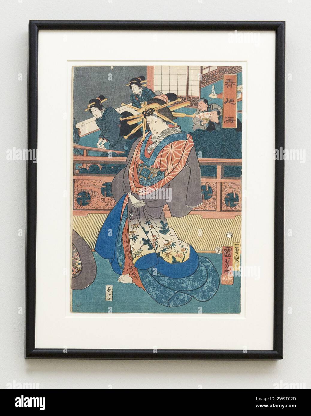 Japanese wood block print Stock Photo - Alamy