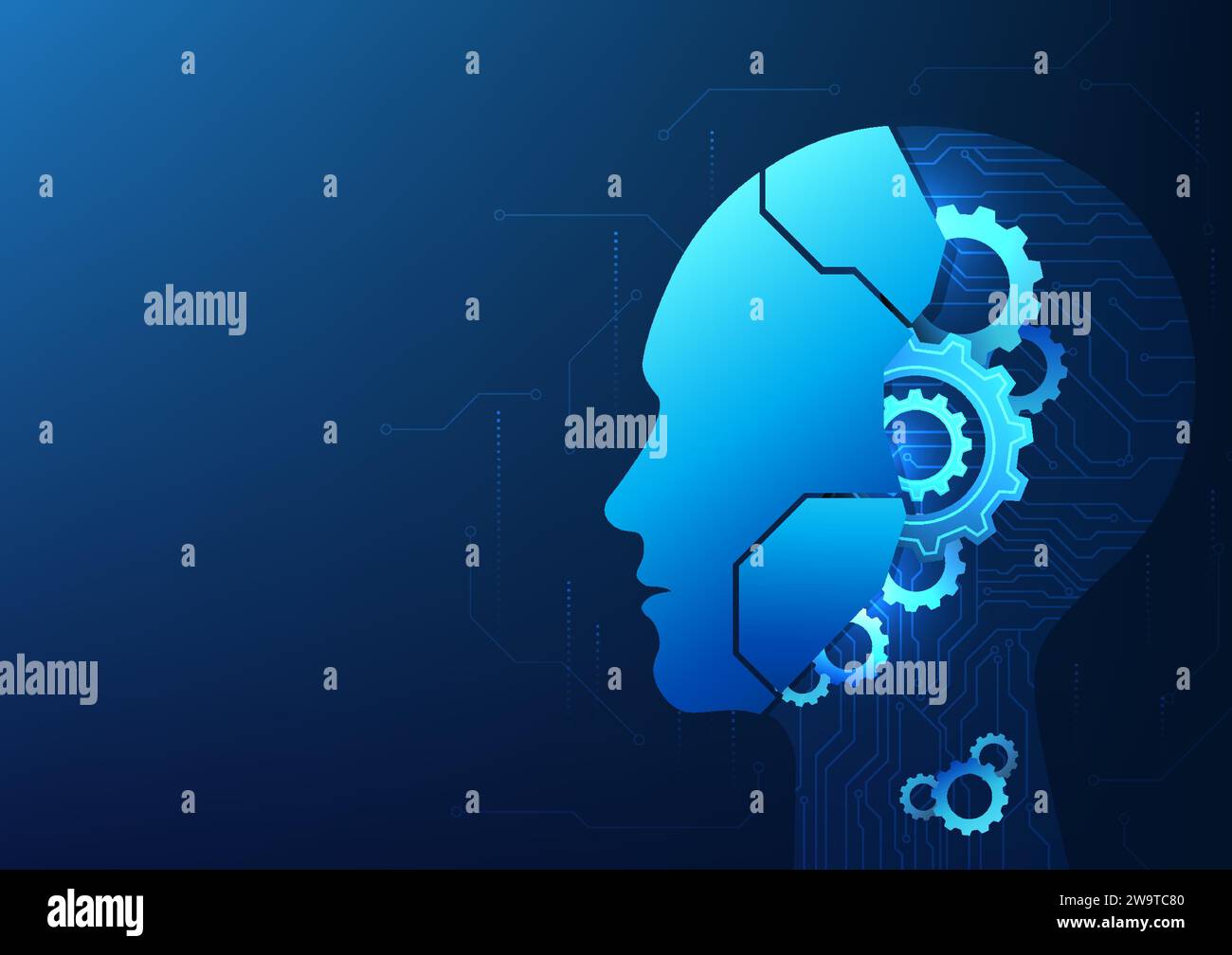 Artificial Intelligence Technology A Robot With An Ai Brain That Learns Information And Responds