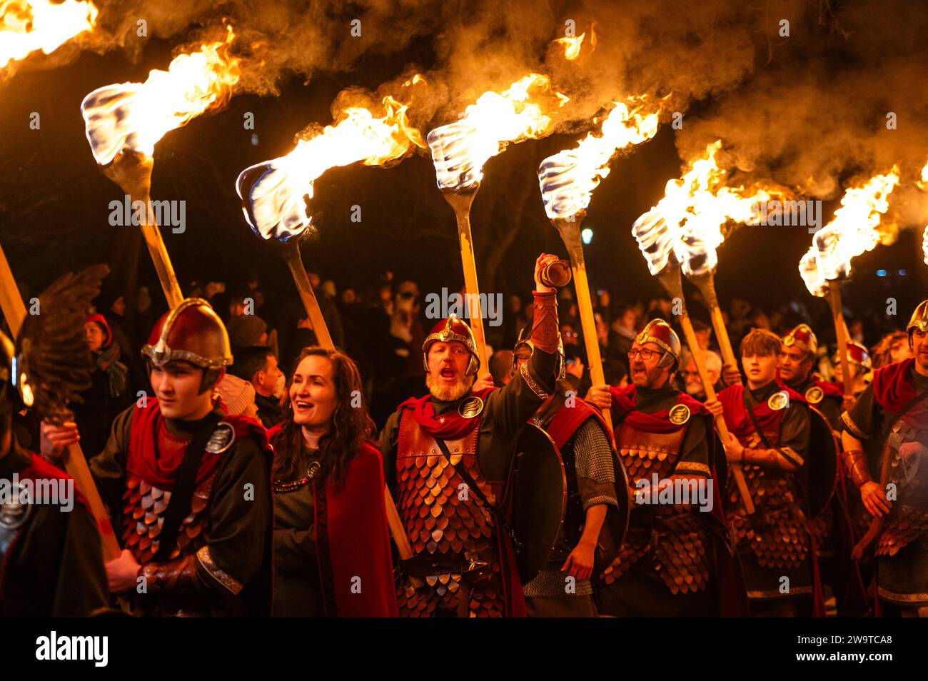Vikings from Shetland’s South Mainland Up Helly Aa’ Jarl Squad lead the ...