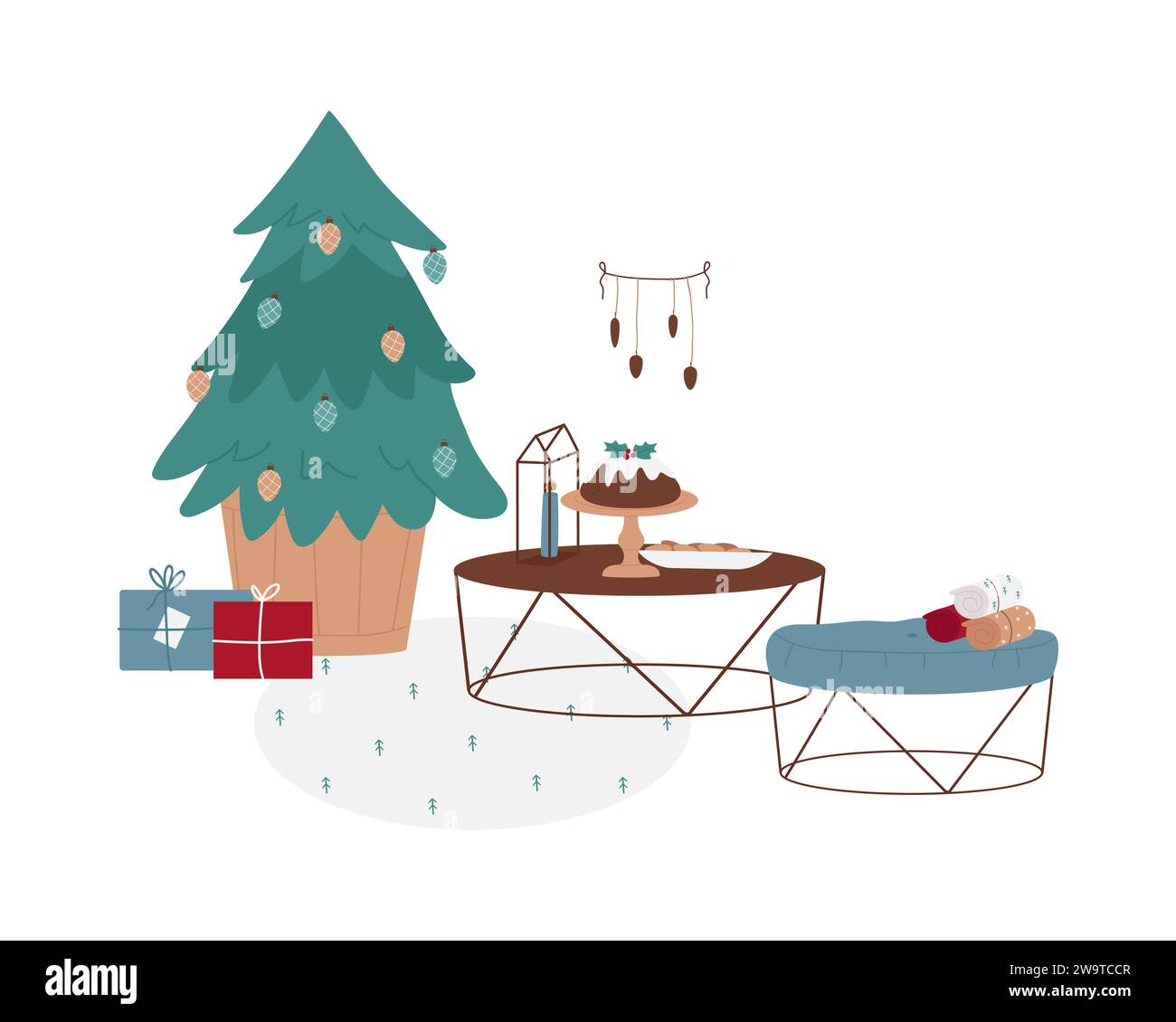 Winter holiday domestic atmosphere Cut Out Stock Images & Pictures - Alamy