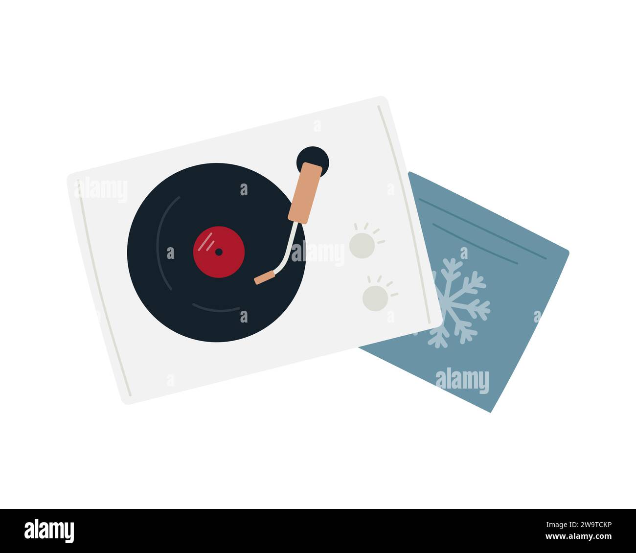 Christmas vinyl record player. Winter holiday songs, celebrating xmas ...