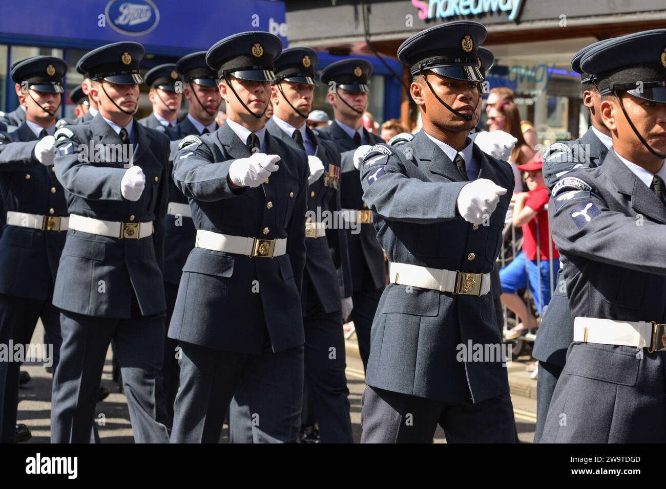 RAF Regiment marching at Armed Forces Day, Salisbury, UK, 2019 Stock ...