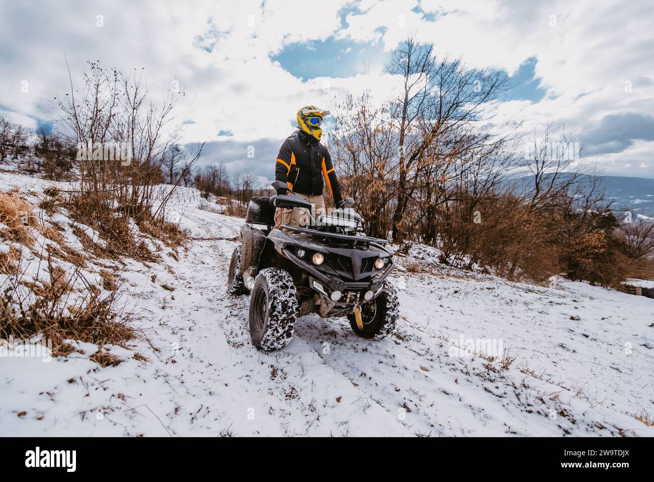 A young adventurous couple embraces the joy of love and thrill as they ...