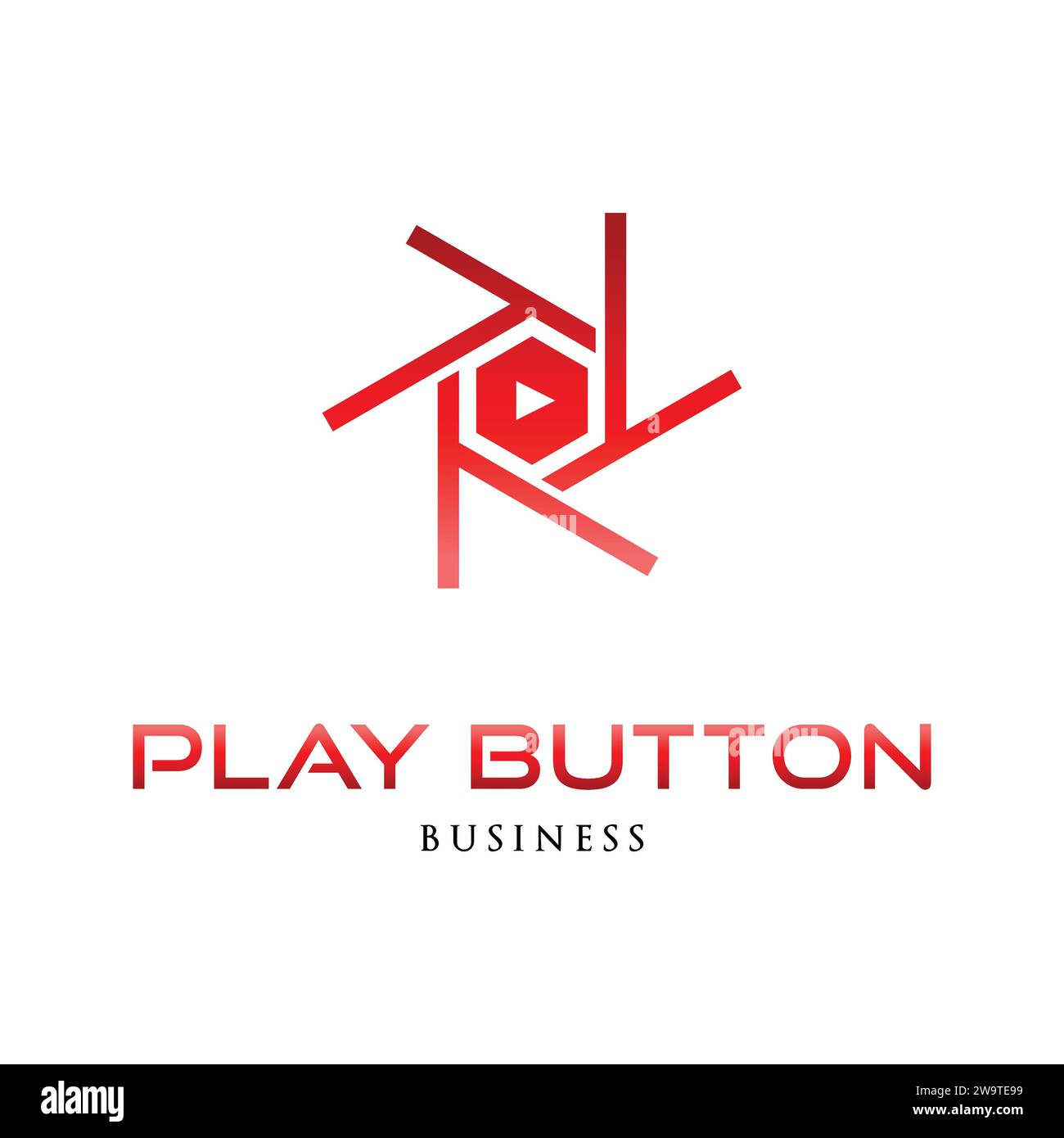 Play Button Icon Logo Design Template Stock Vector Image & Art - Alamy