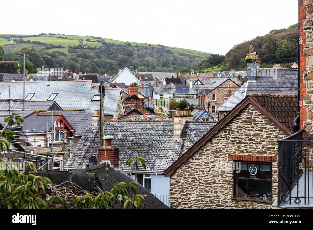 Lynton village centre, Lynton And Lynmouth, Devon, UK, England, Lynton ...