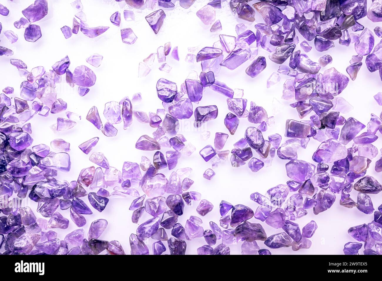 amethyst stone chips macro detail texture background. close-up polished ...