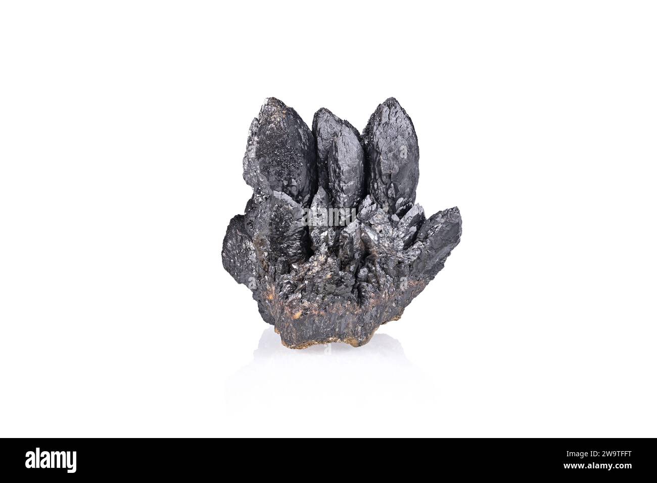 descloizite crystals isolated on white blackground photography. macro ...