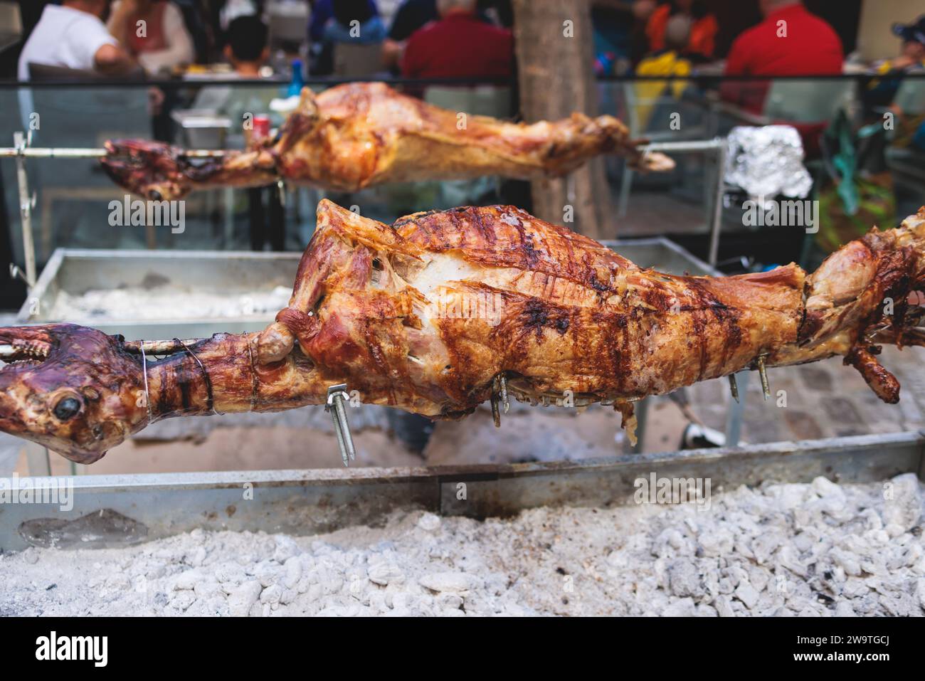 Easter in Greece, process of cooking traditional greek Easter dish ...