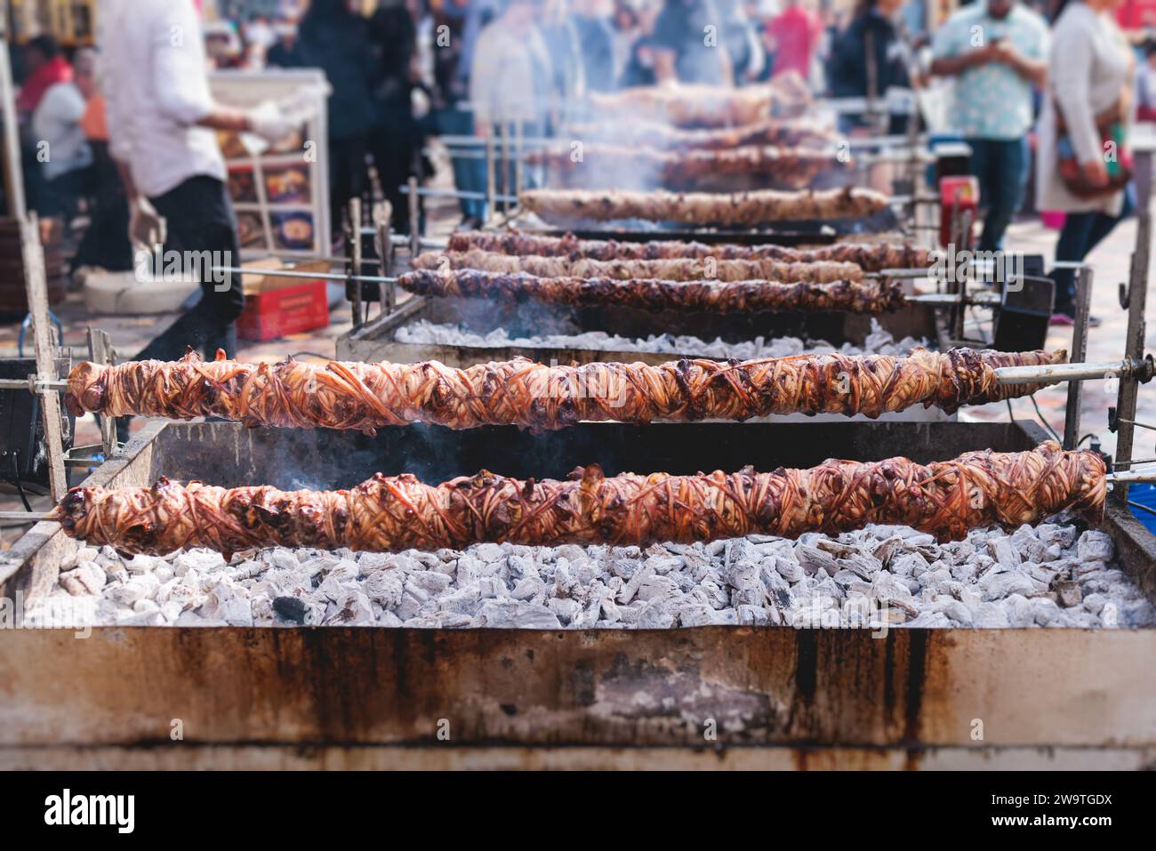 Easter in Greece, process of cooking traditional greek Easter dish ...