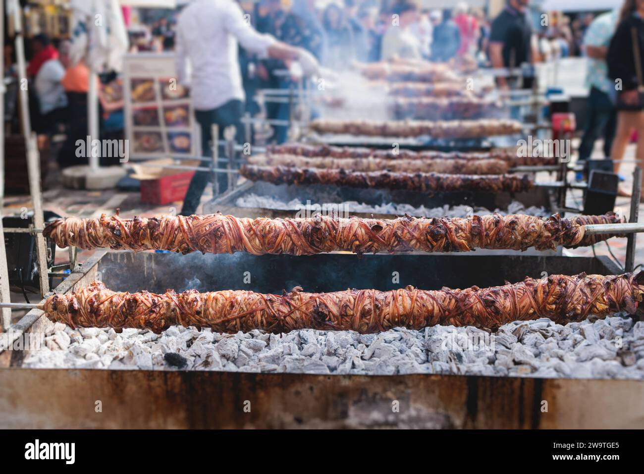 Easter in Greece, process of cooking traditional greek Easter dish ...