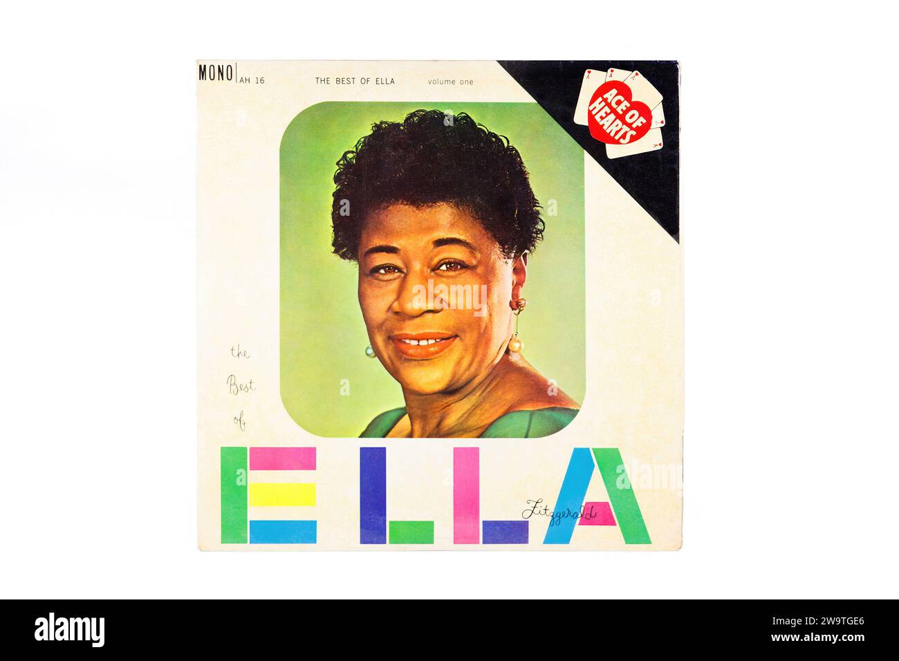 LP album record cover The best oif Ella fitzgerald Ace of hearts Stock Photo - Alamy