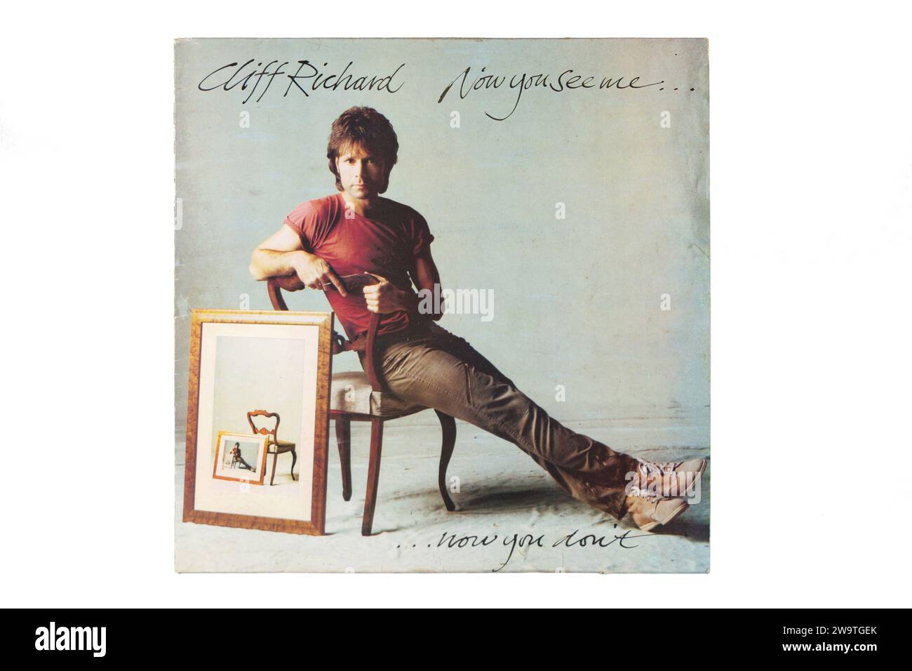 LP album record cover cliff richard LP now you see me now you dont Stock Photo - Alamy