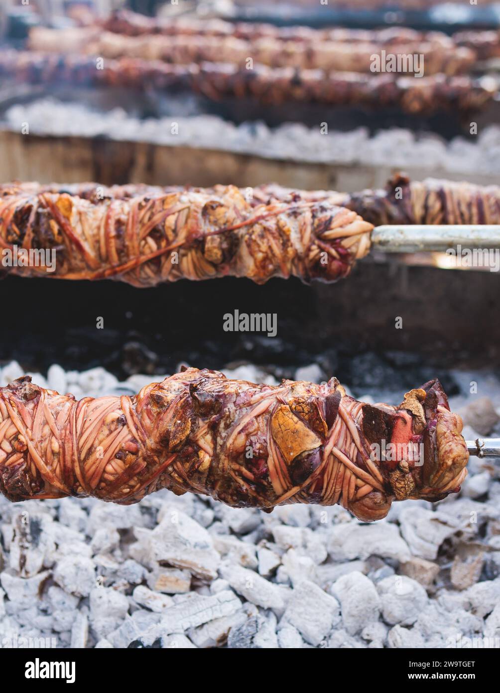 Easter in Greece, process of cooking traditional greek Easter dish ...