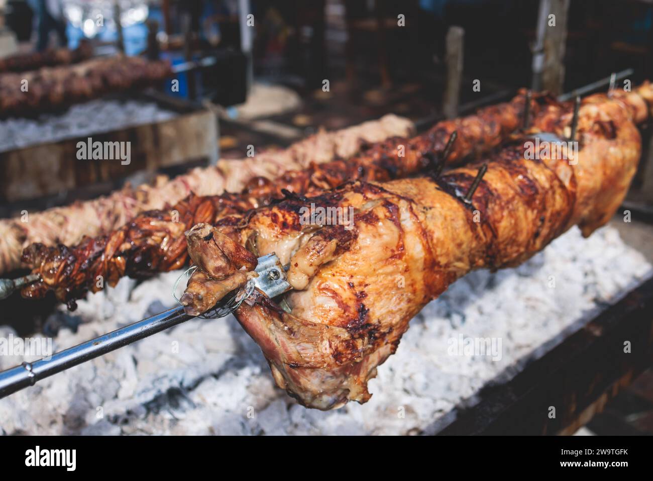 Easter in Greece, process of cooking traditional greek Easter dish ...