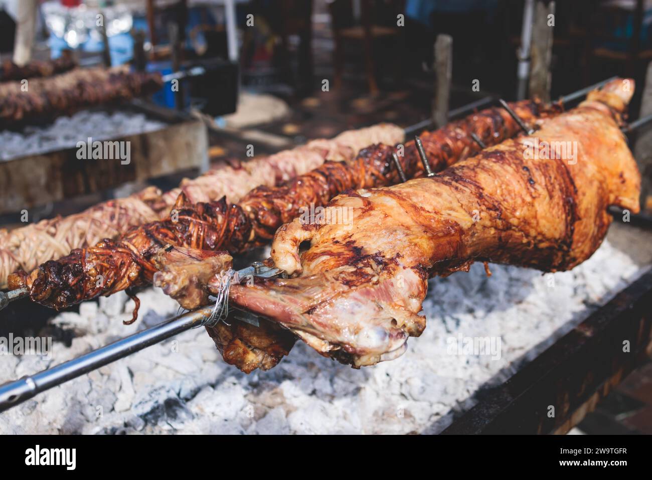 Easter in Greece, process of cooking traditional greek Easter dish ...