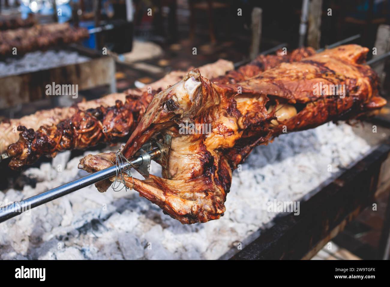 Easter in Greece, process of cooking traditional greek Easter dish ...