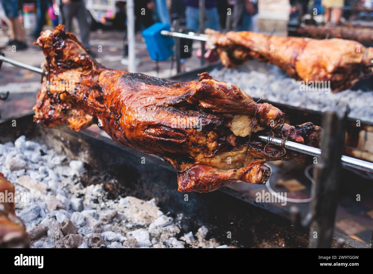 Easter in Greece, process of cooking traditional greek Easter dish ...