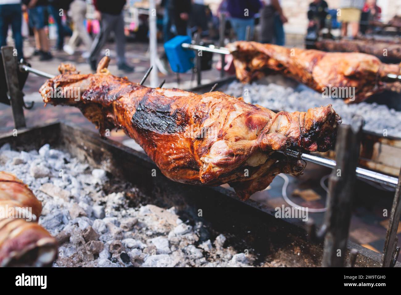 Easter in Greece, process of cooking traditional greek Easter dish ...