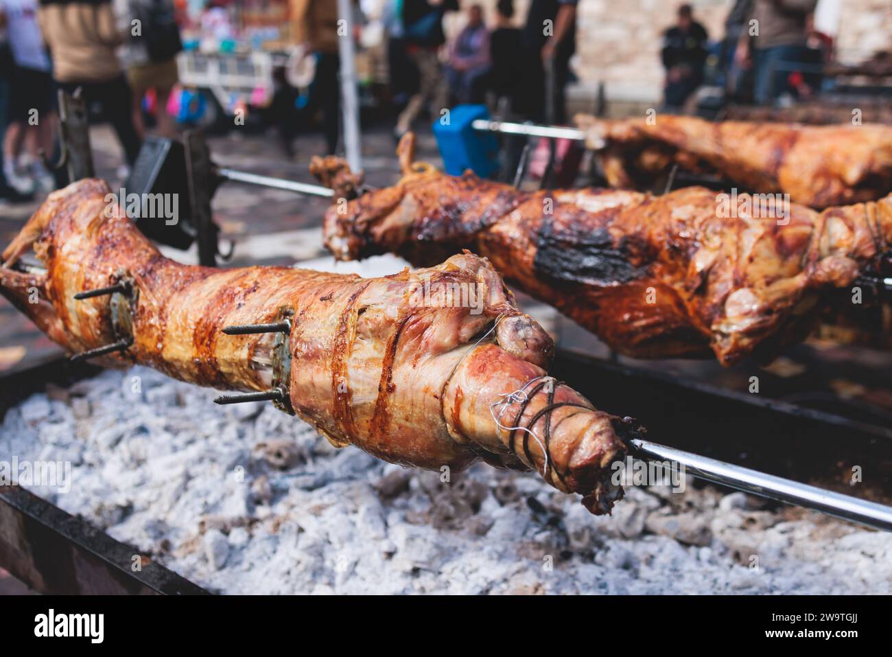Easter in Greece, process of cooking traditional greek Easter dish ...