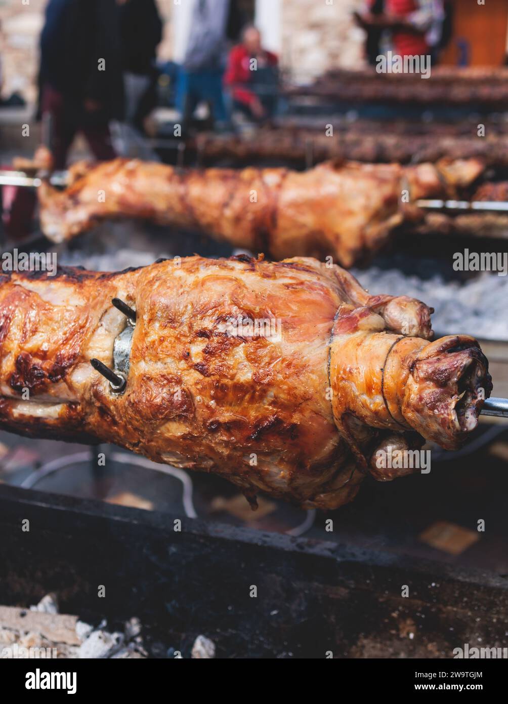 Easter in Greece, process of cooking traditional greek Easter dish ...