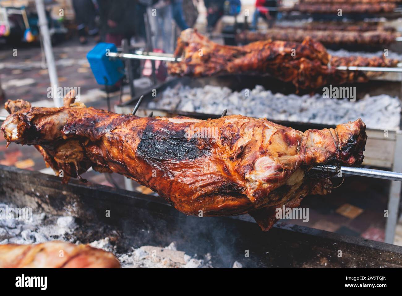 Easter in Greece, process of cooking traditional greek Easter dish ...