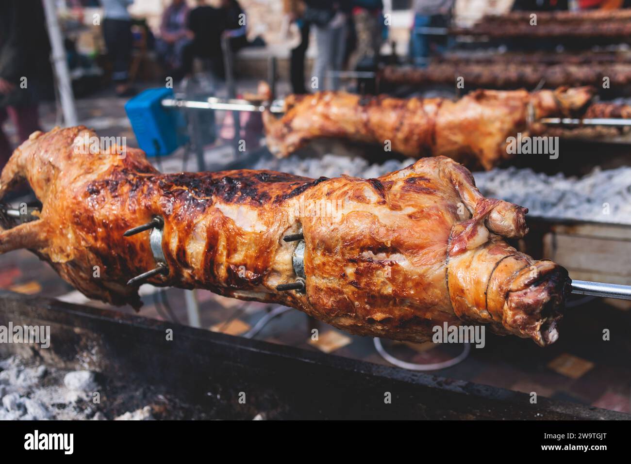 Easter in Greece, process of cooking traditional greek Easter dish ...