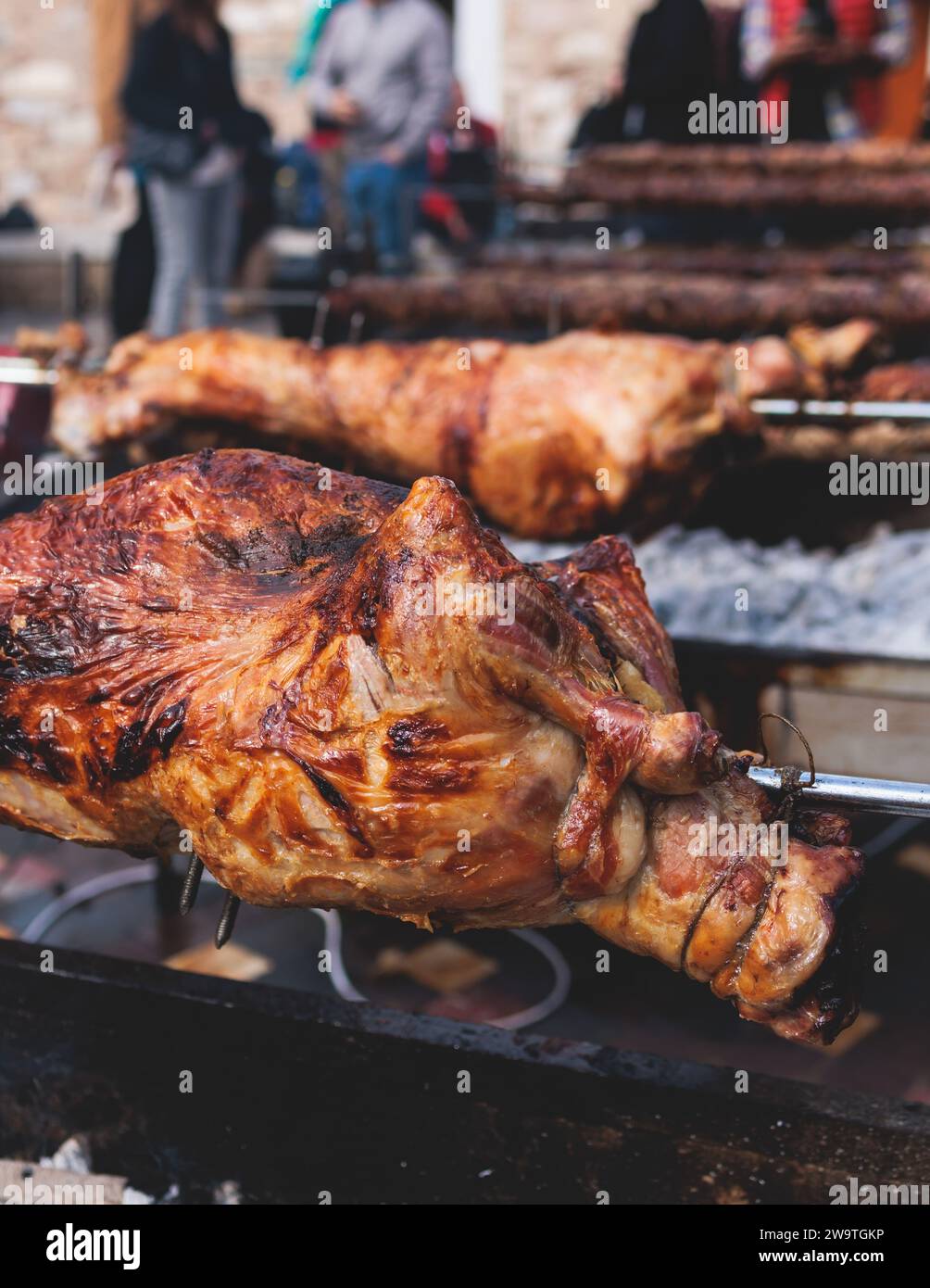 Easter in Greece, process of cooking traditional greek Easter dish ...