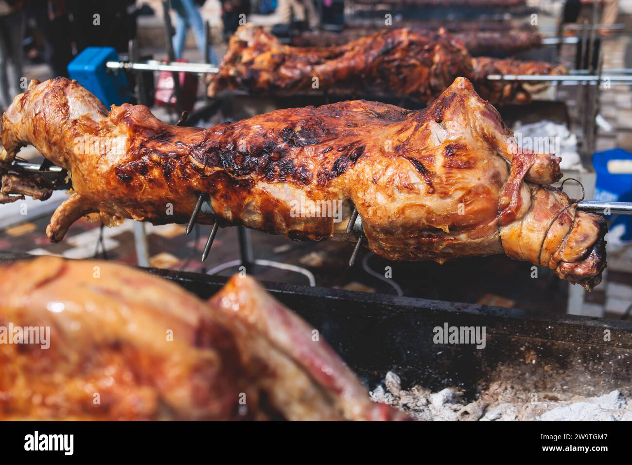 Easter in Greece, process of cooking traditional greek Easter dish ...