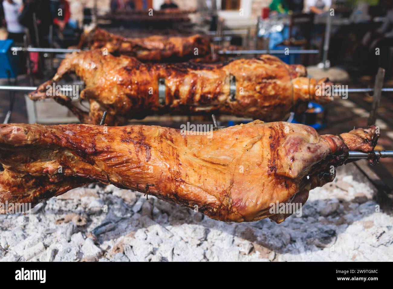 Easter in Greece, process of cooking traditional greek Easter dish ...