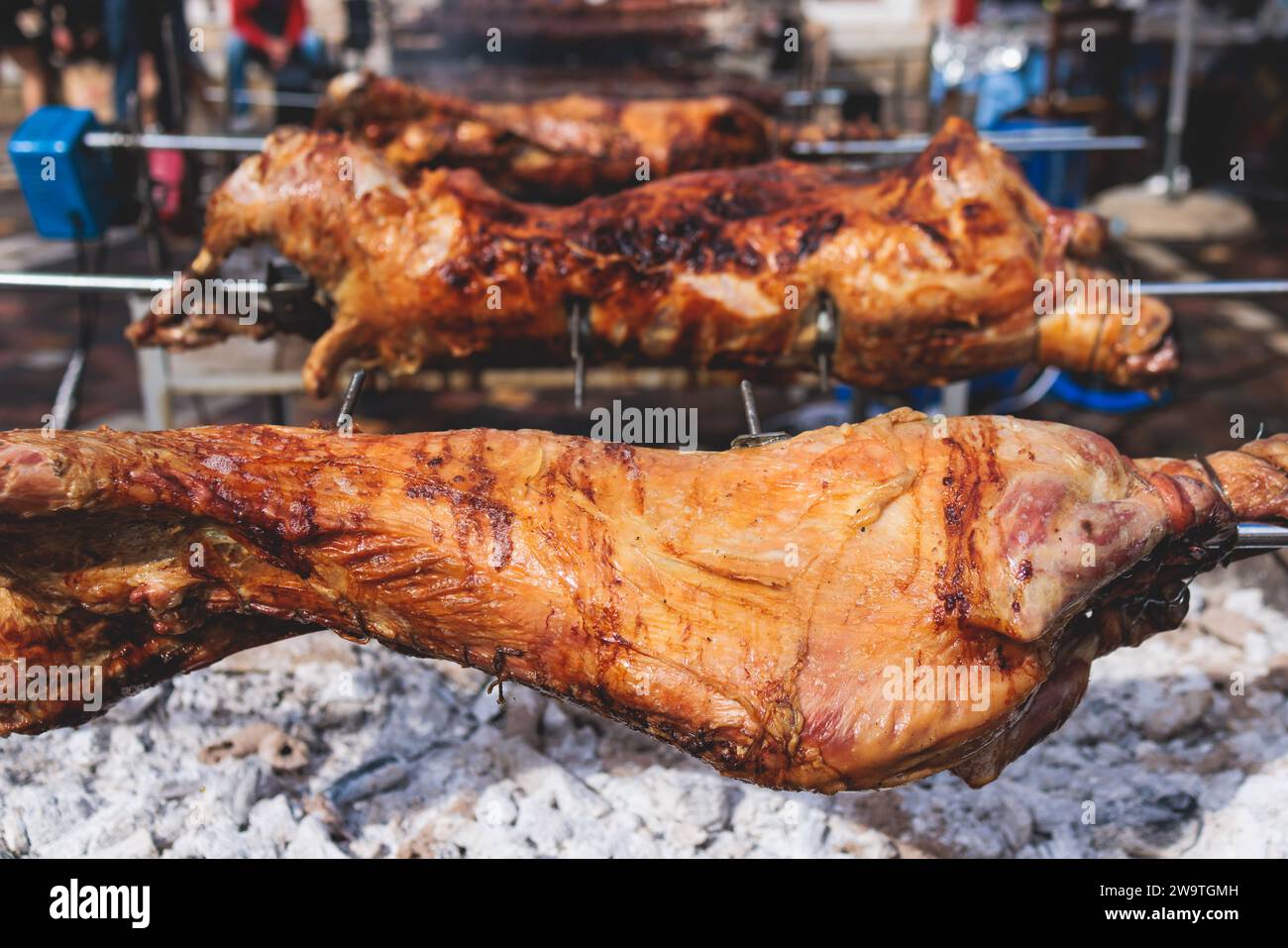 Easter in Greece, process of cooking traditional greek Easter dish ...