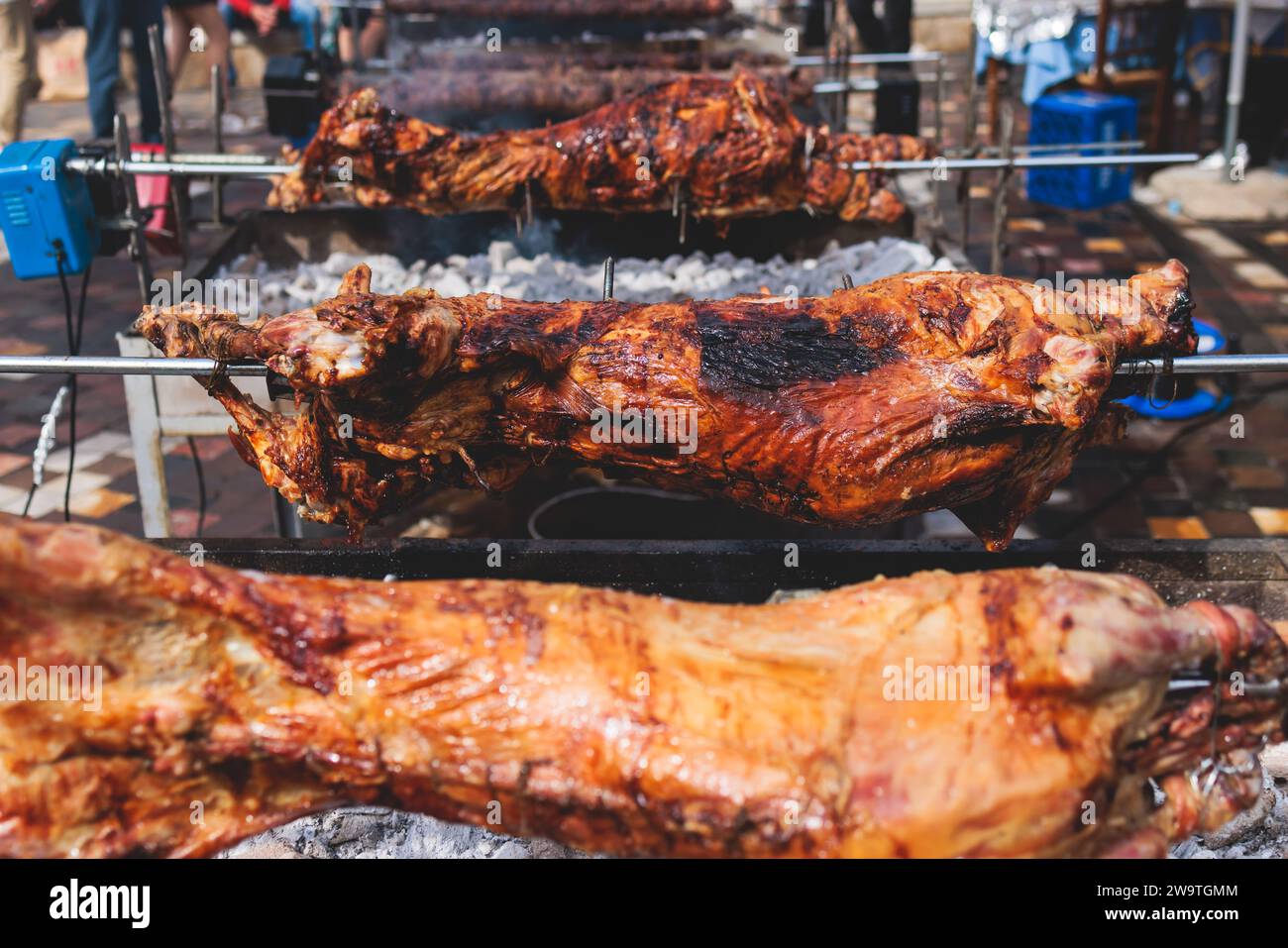 Easter in Greece, process of cooking traditional greek Easter dish ...