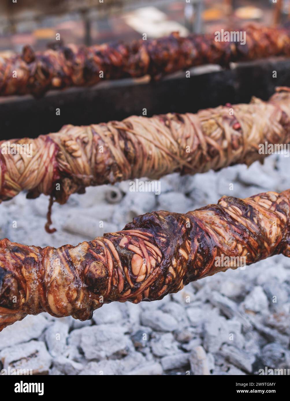 Easter in Greece, process of cooking traditional greek Easter dish ...
