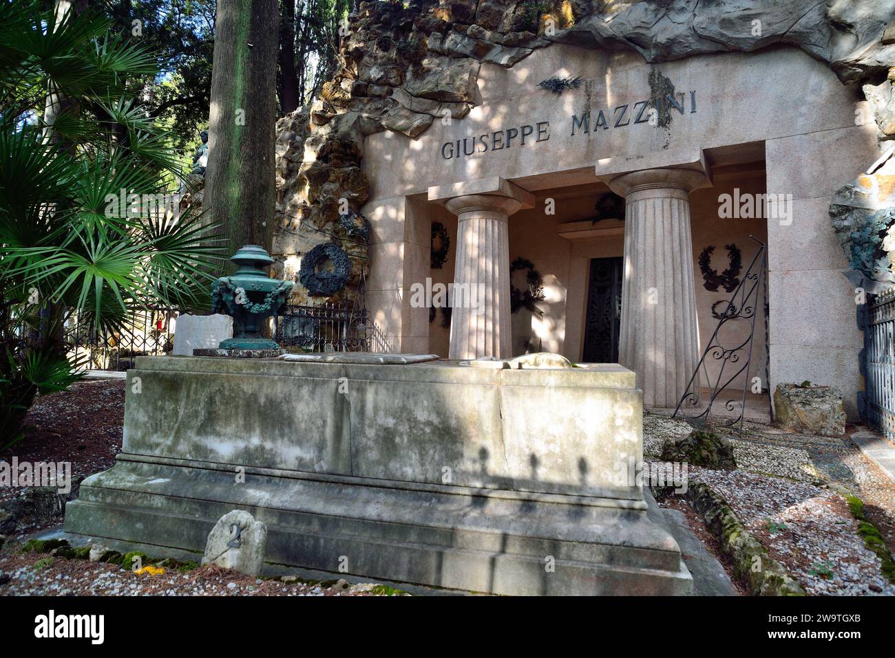 Cenoa, Italy. Staglieno Monumental Cemetery. The tomb of Giuseppe ...