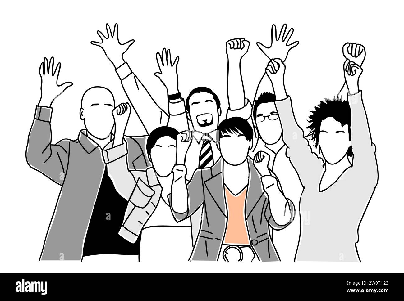 Arms together Stock Vector Images - Alamy