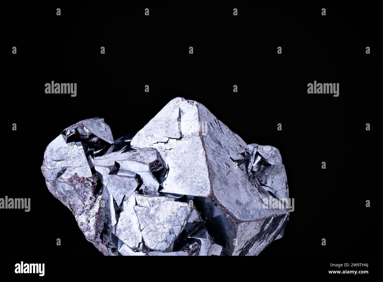 cuprite crystals isolated on black background. macro detail close-up ...