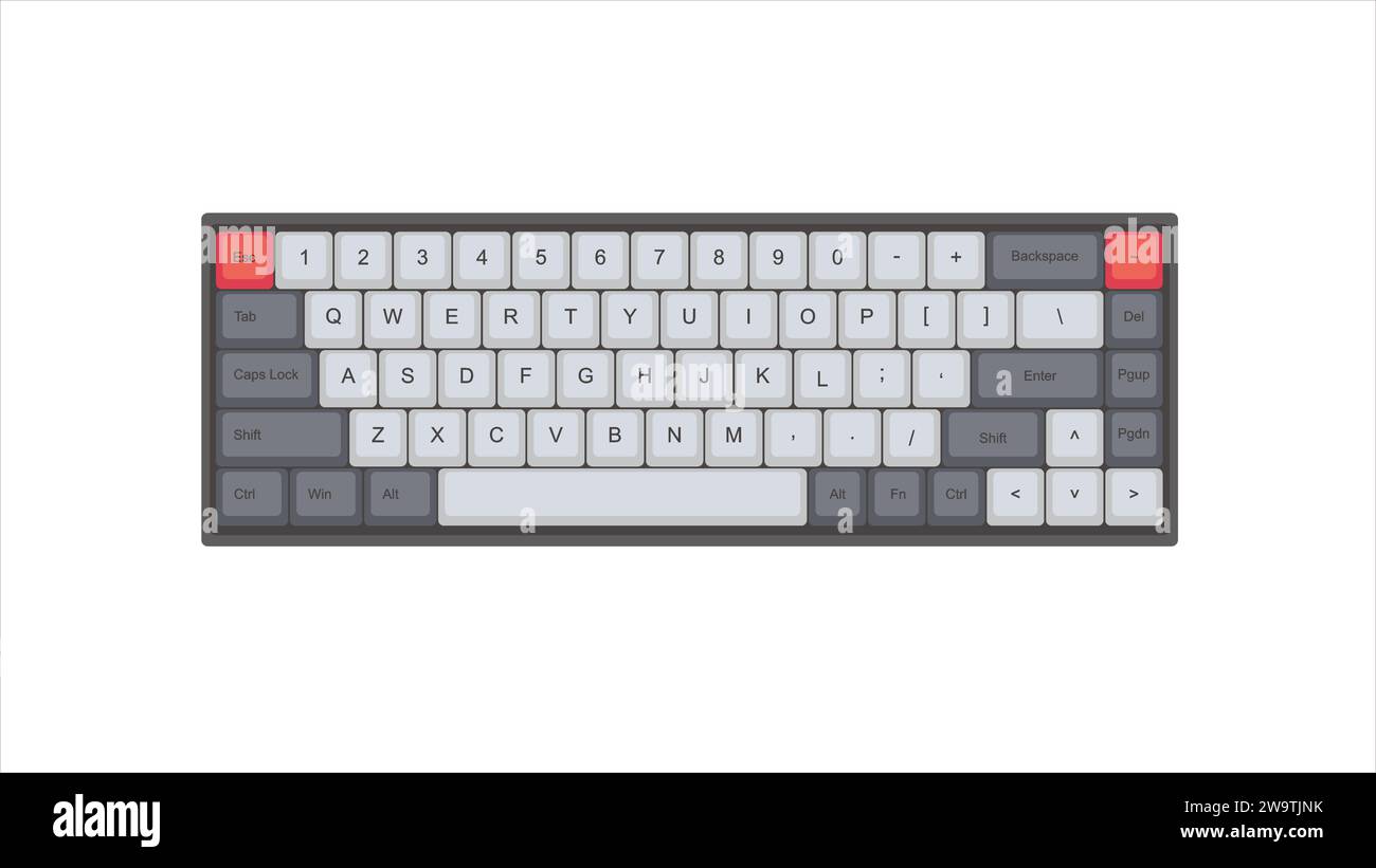 Vector Mechanical keyboard gaming with retro vintage PBT keycaps 68% ...