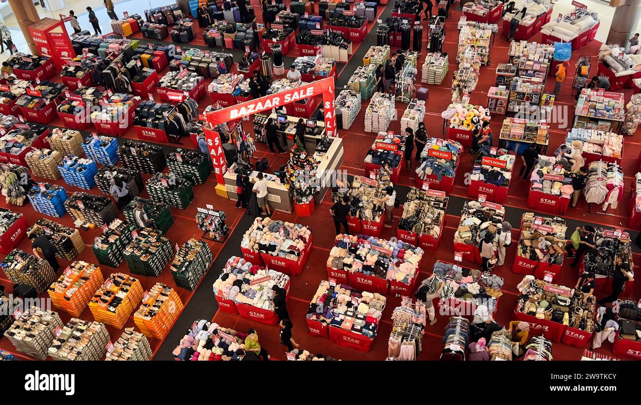 Showcases fashion boutique. Big sales on Black Friday. On sale at a ...