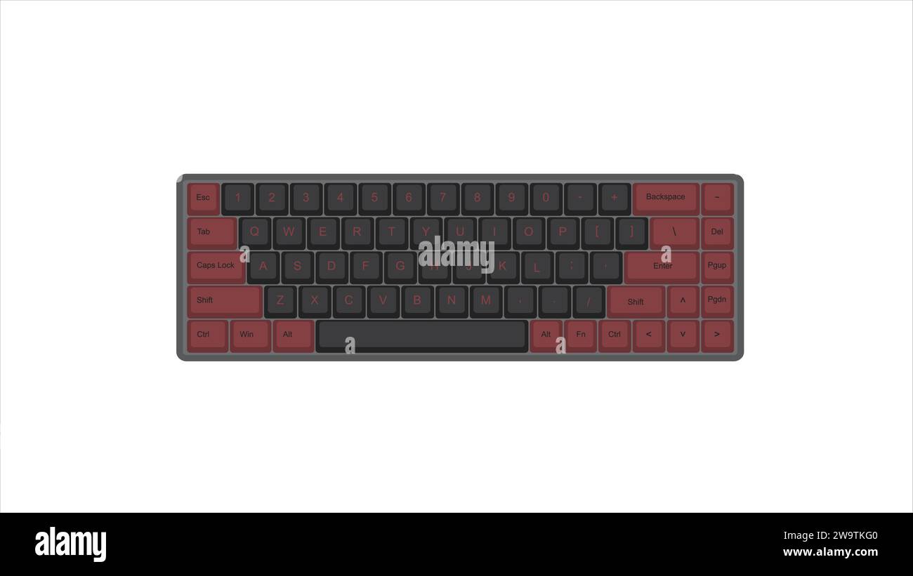 Vector Mechanical keyboard gaming with retro vintage PBT keycaps 68% ...