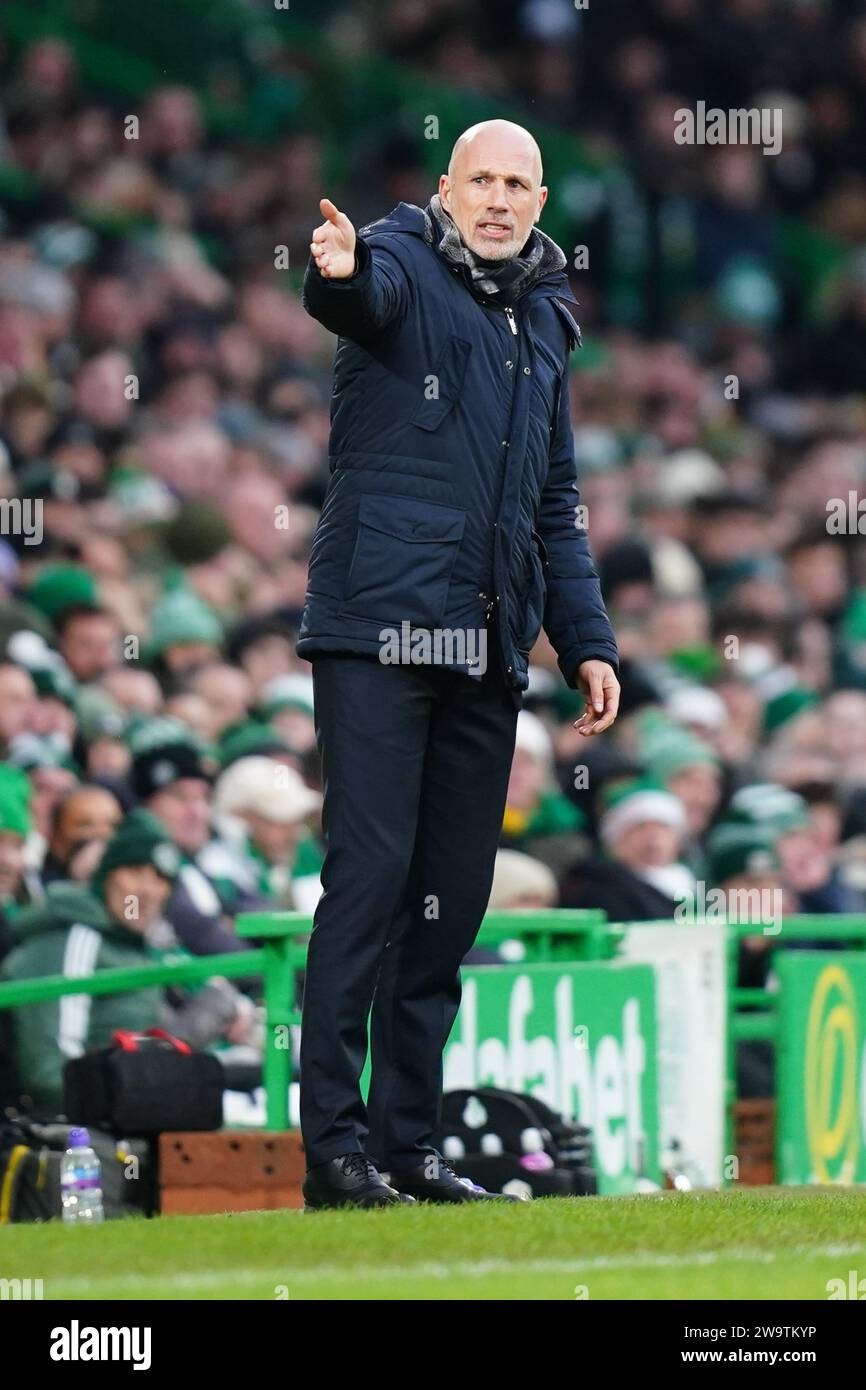 Rangers manager Philippe Clement gestures on the touchline during the ...