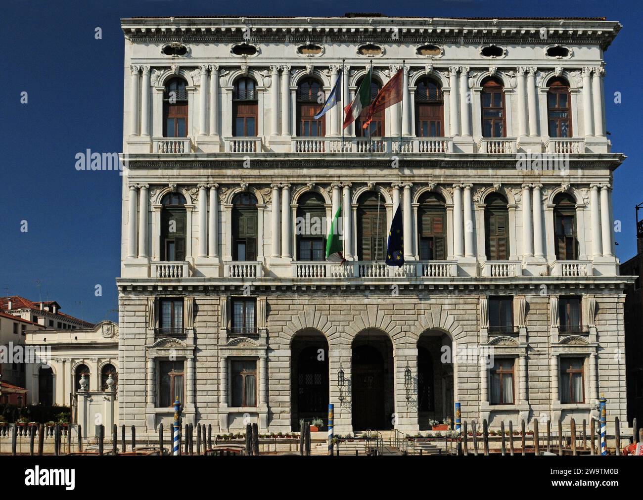 Facade Of The Venetian Renaissance Building Palazzo Corner On The ...