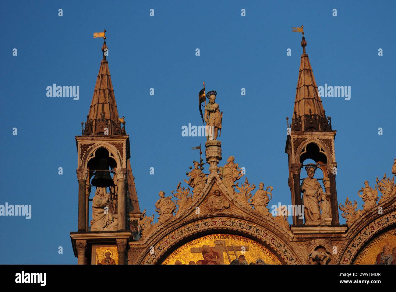 Spires Of The Shrine Of The Virgin Of The Rosary Of Pompeii Italy On A ...