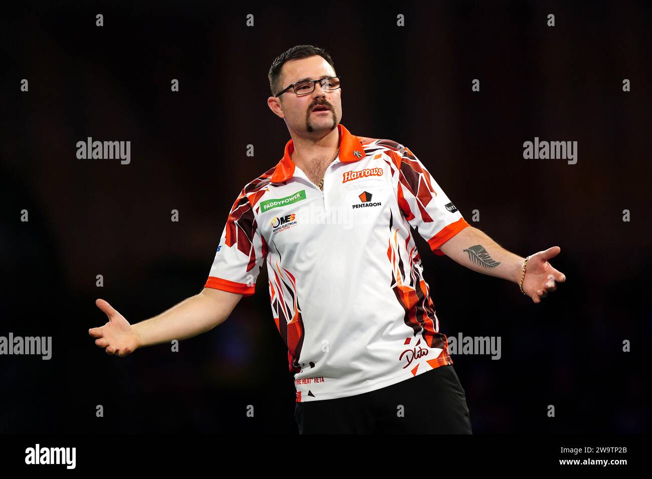 Damon Heta in action against Scott Williams (not pictured) on day ...