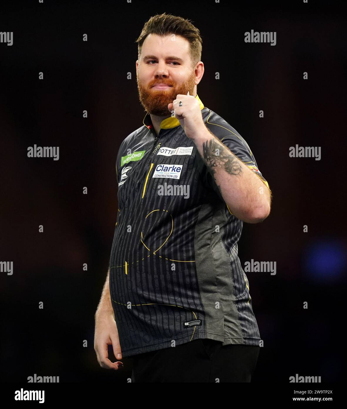 Scott Williams reacts after beating Damon Heta (not pictured) on day ...
