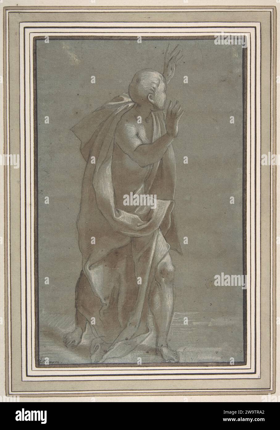 Standing Male Draped Figure With His Hands Raised 2004 by Giovanni ...