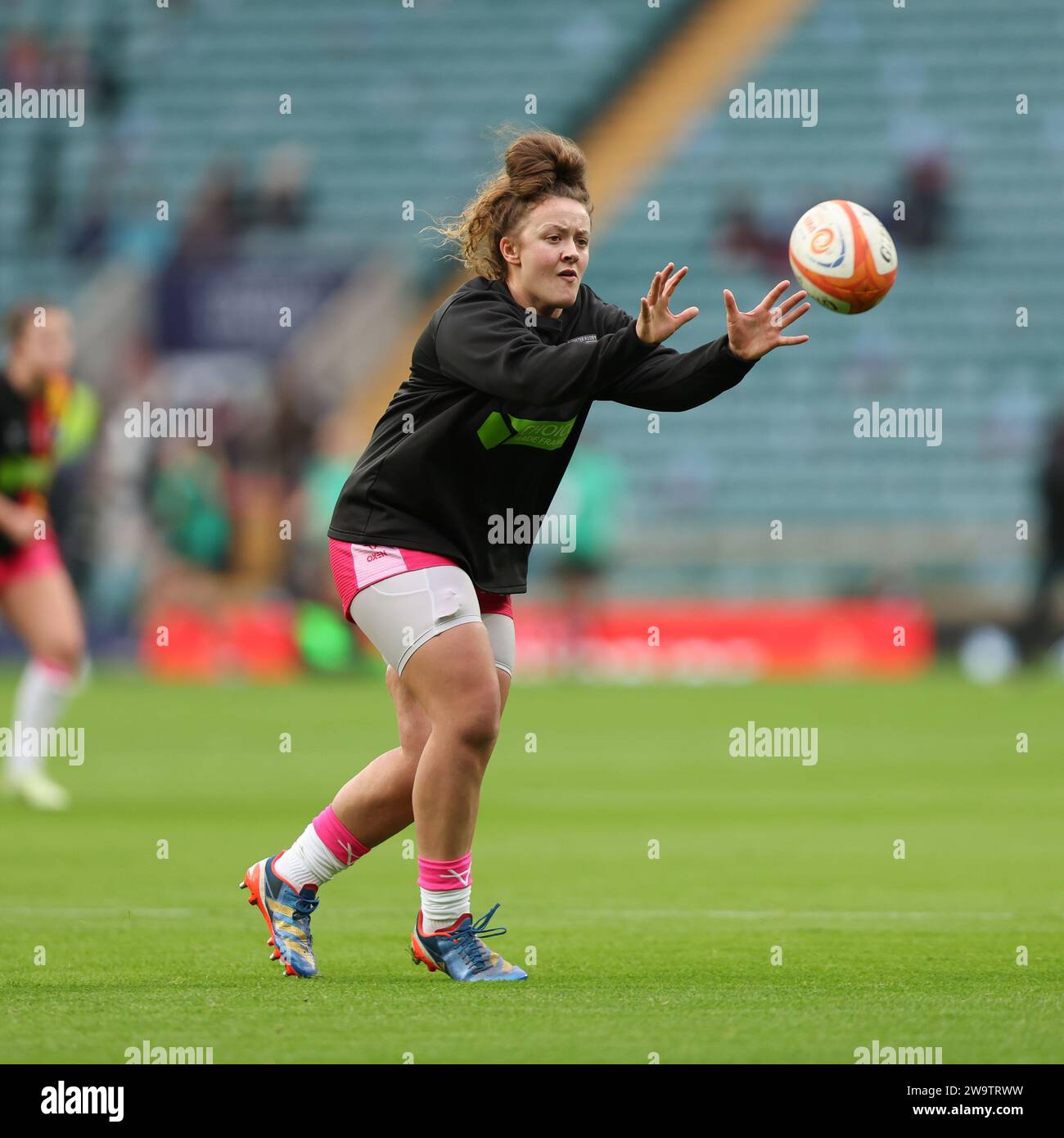 Twickenham, UK. 30th Dec, 2023. Gloucester-Hartpury Womens Rugby warm ...